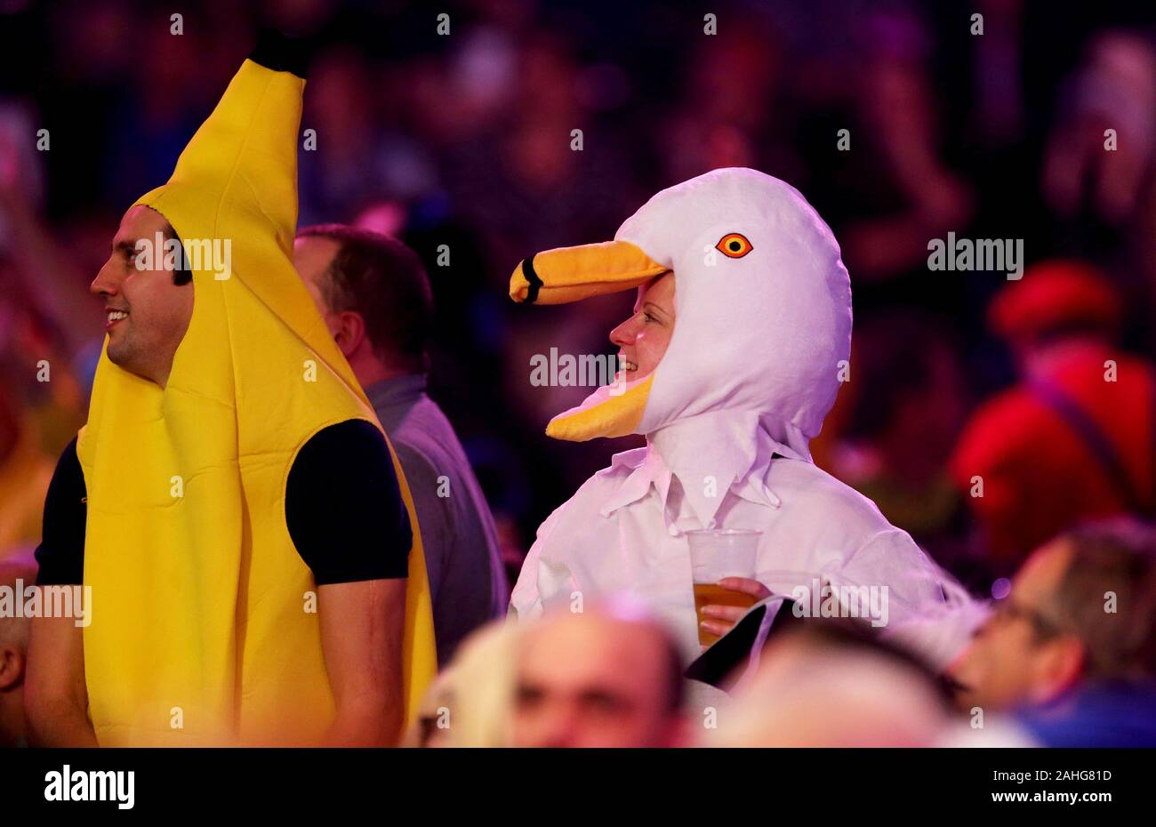 Fans in fancy dress during day fourteen of the William Hill World ...