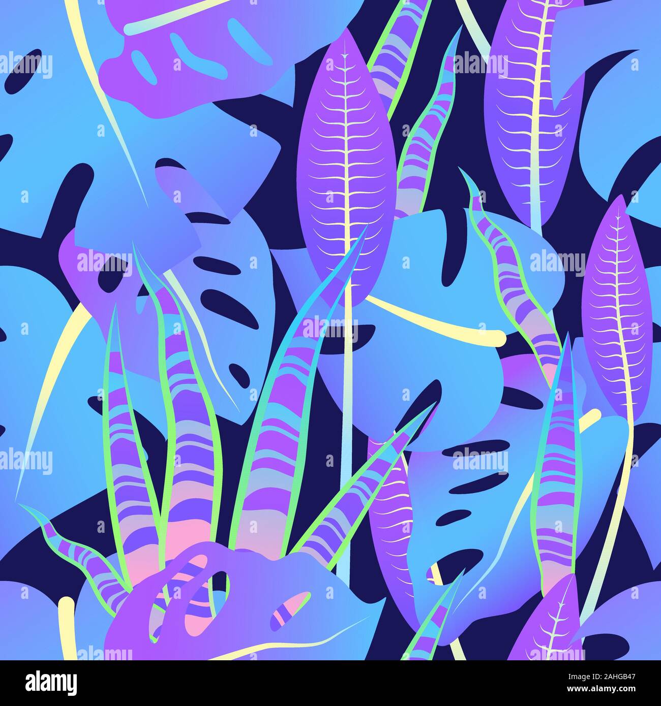 Jungle leaves illustration Stock Vector Images - Alamy