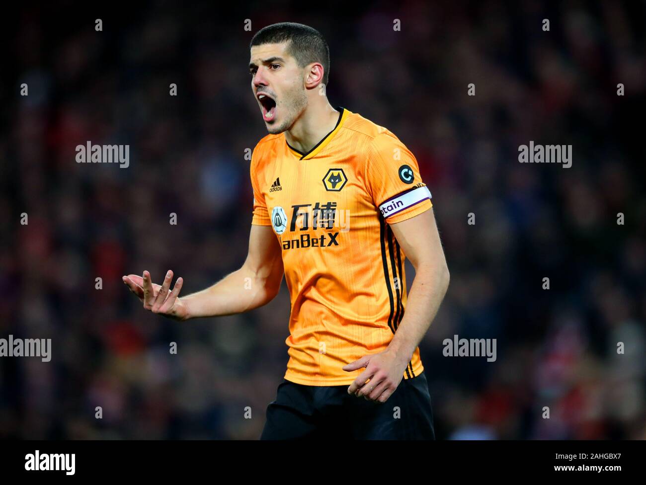 Wolverhampton Wanderers' Conor Coady reacts during the Premier League ...