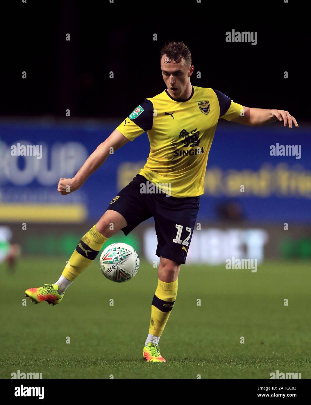 Oxford United's Sam Long during the Carabao Cup quarter final match at ...