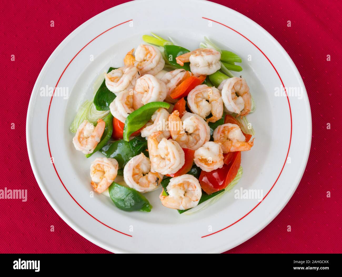 Gourmet seafood chinese stir fried prawns hi-res stock photography and ...