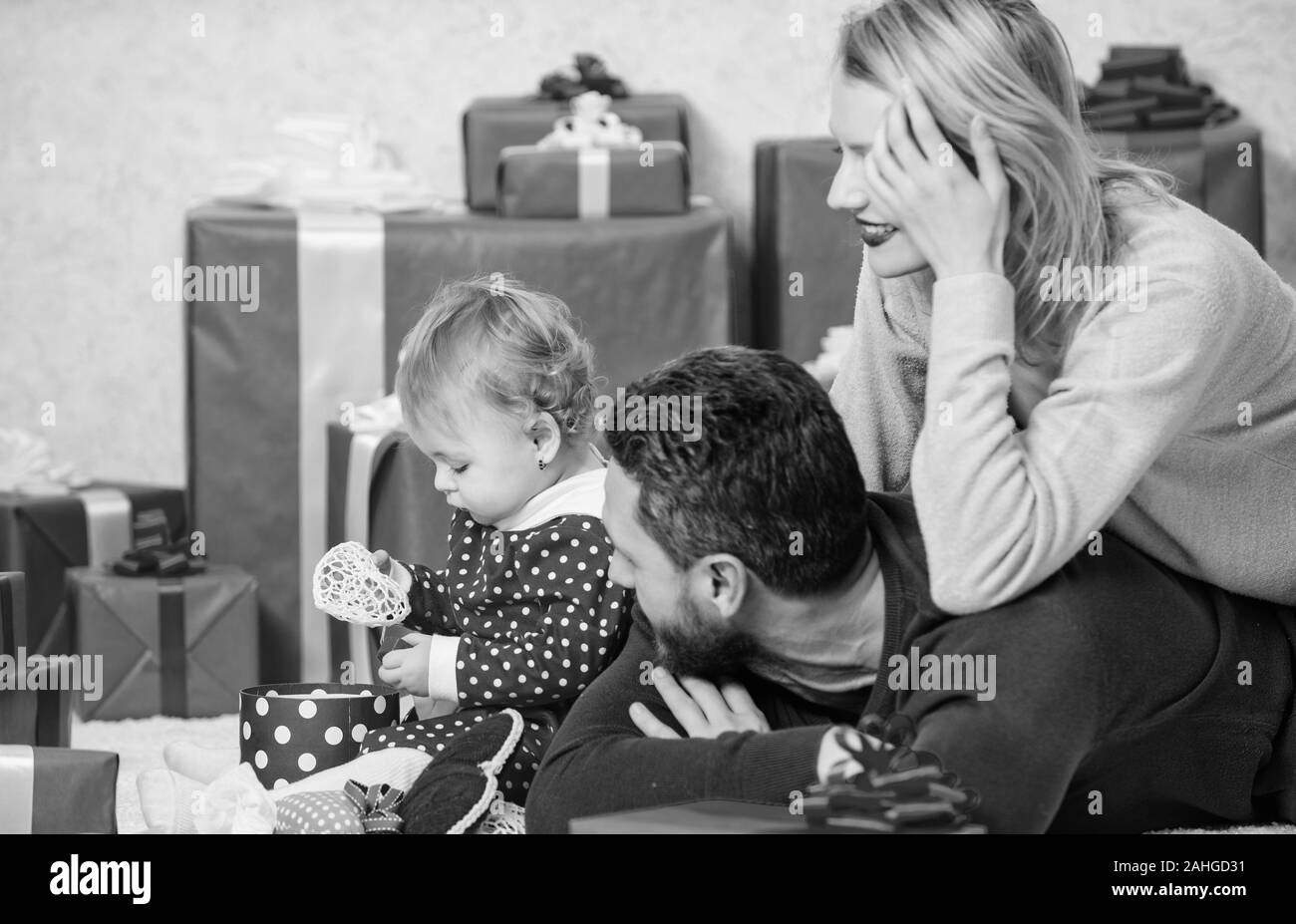 Traditional family values. Family celebrate anniversary. Valentines day ...