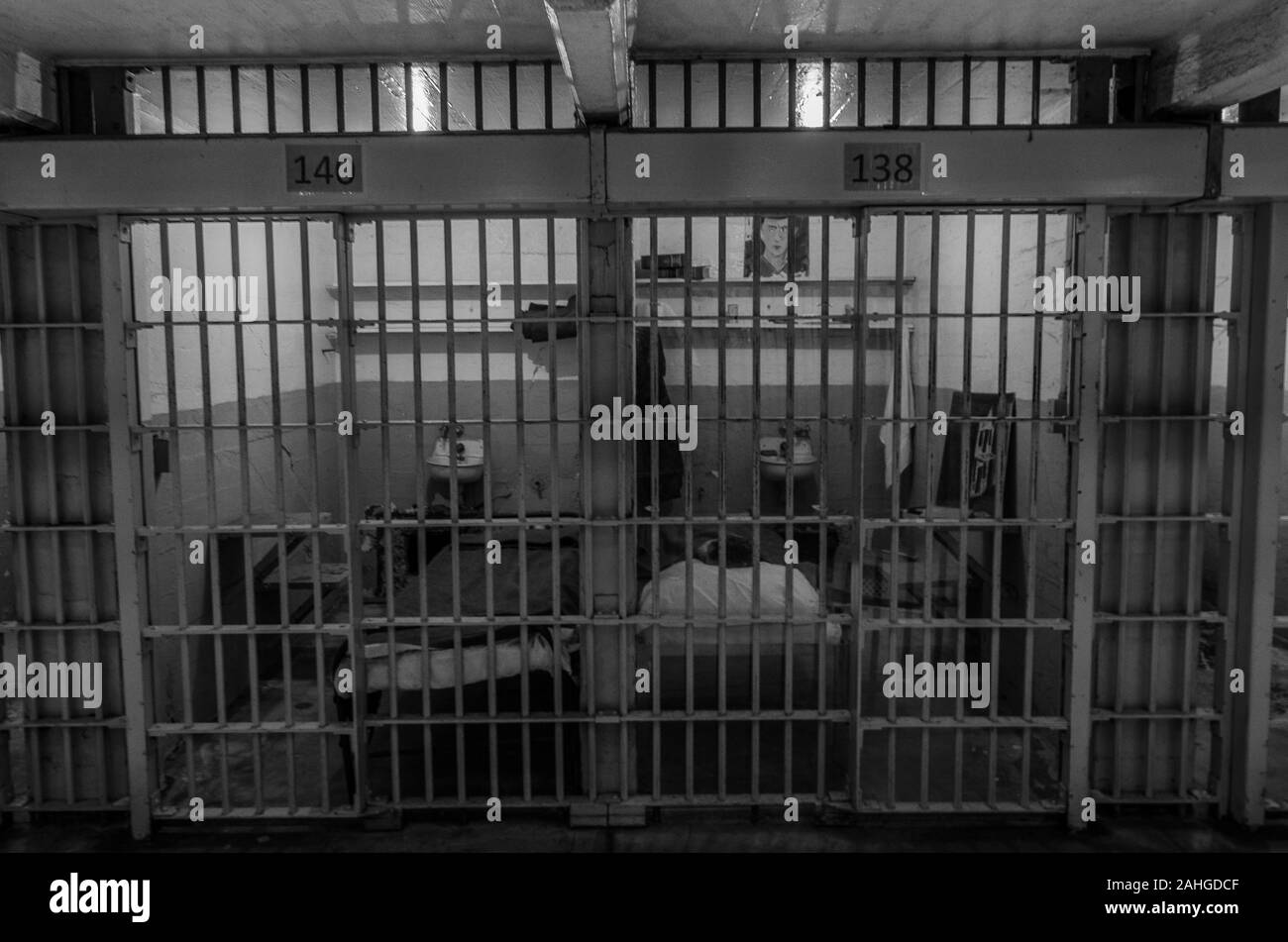 prison cells in Alcatraz penitentiary prison Stock Photo - Alamy