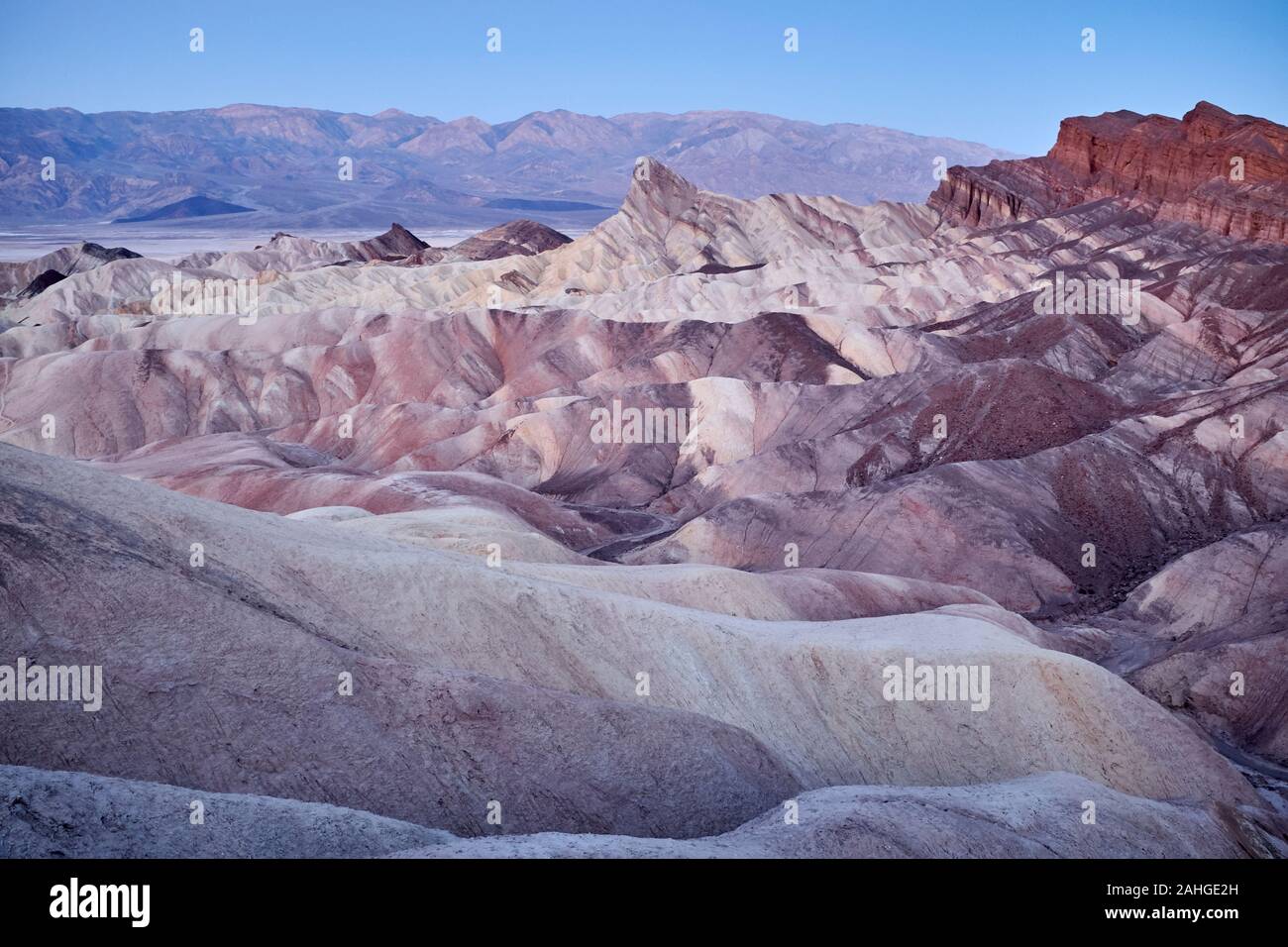 Badlands at Zabriskie Point in Death Valley, California, USA Stock ...