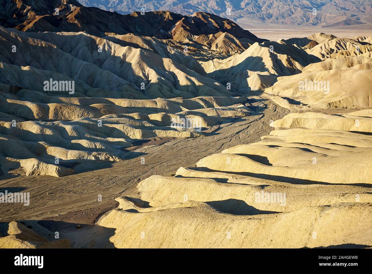 Badlands at Zabriskie Point in Death Valley, California, USA Stock ...