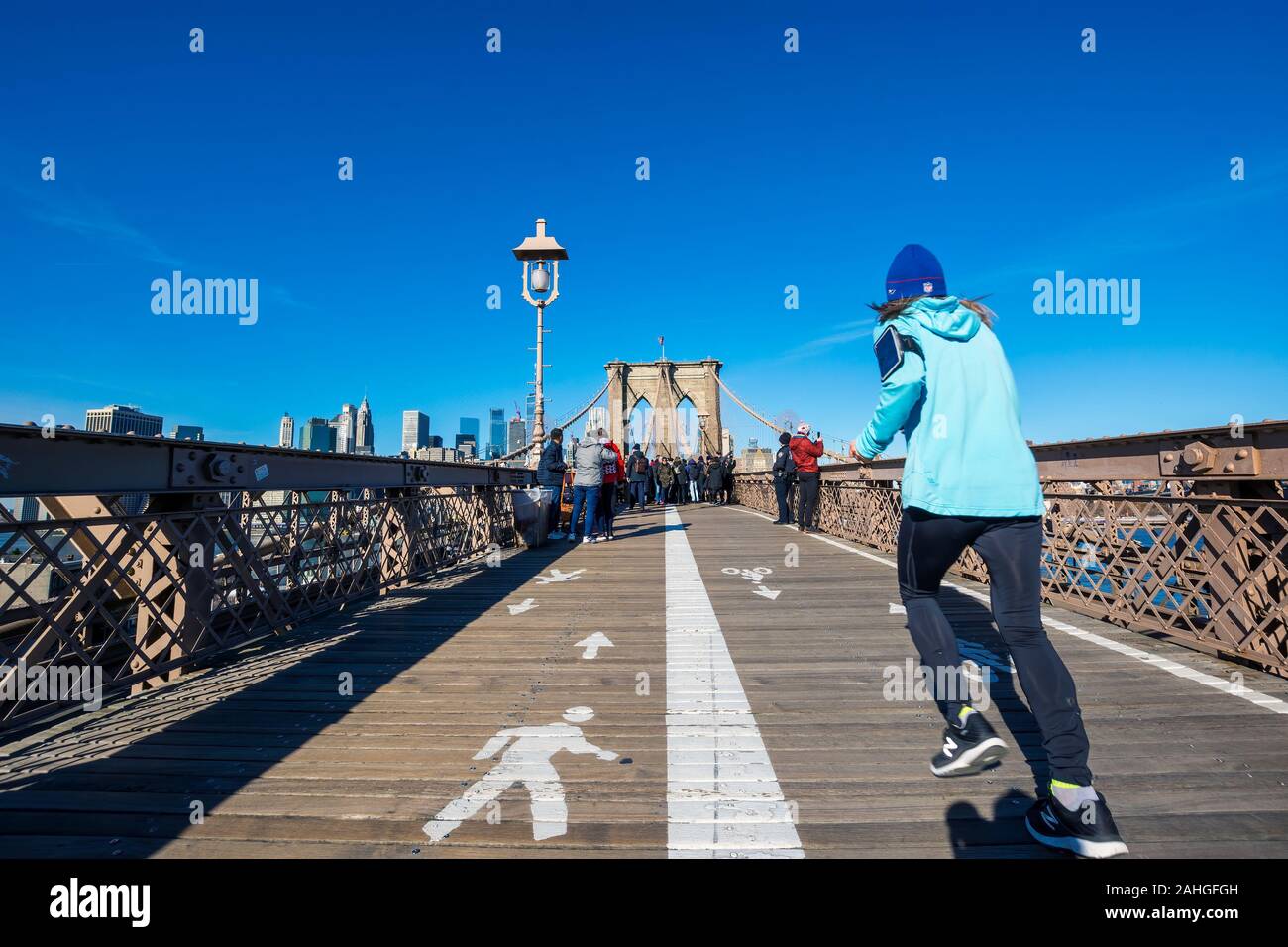 New York, NY, USA - November 2019. New York experience. Running on ...