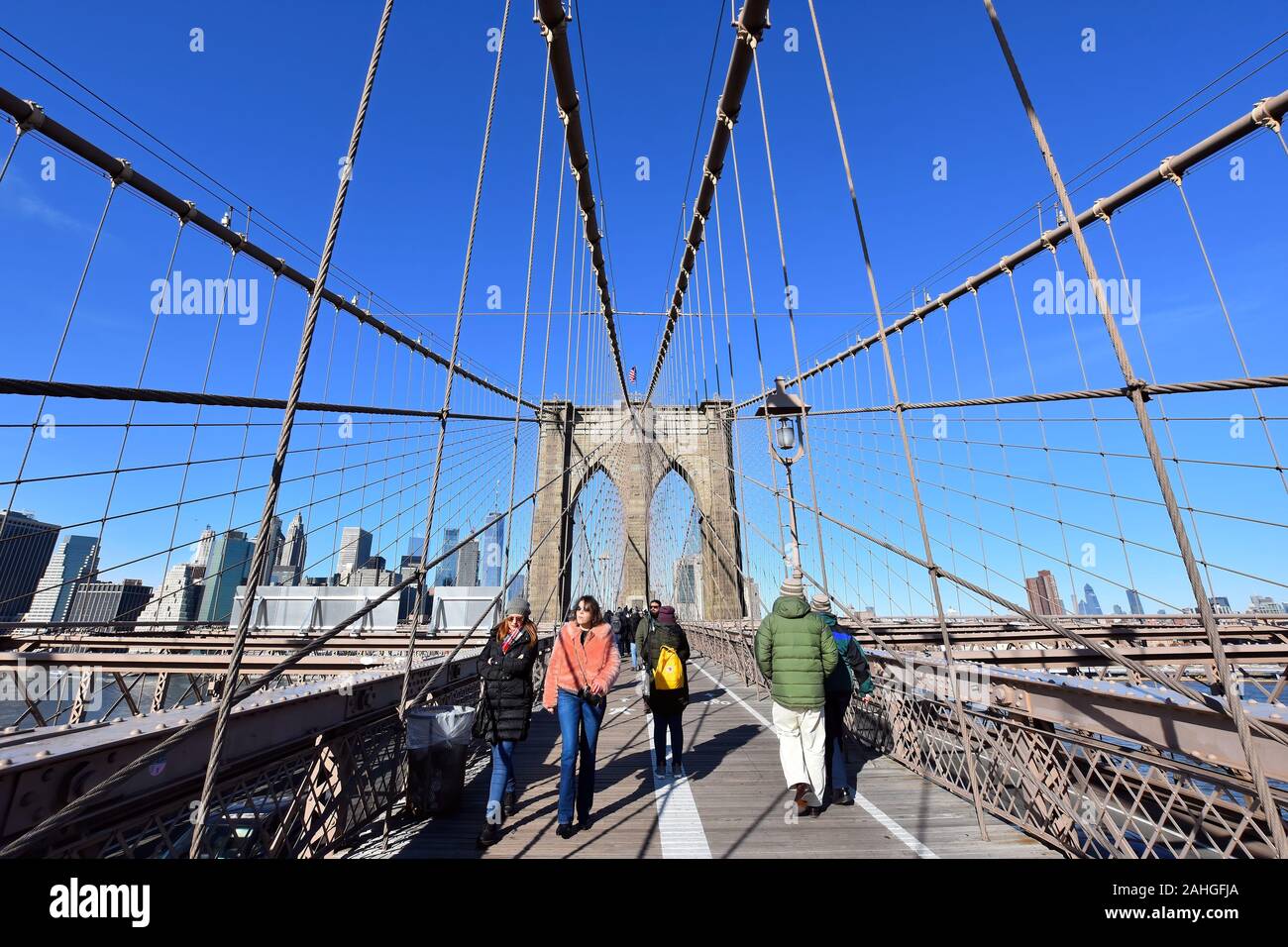New York, NY, USA - November 2019. New York experience. Walking on ...