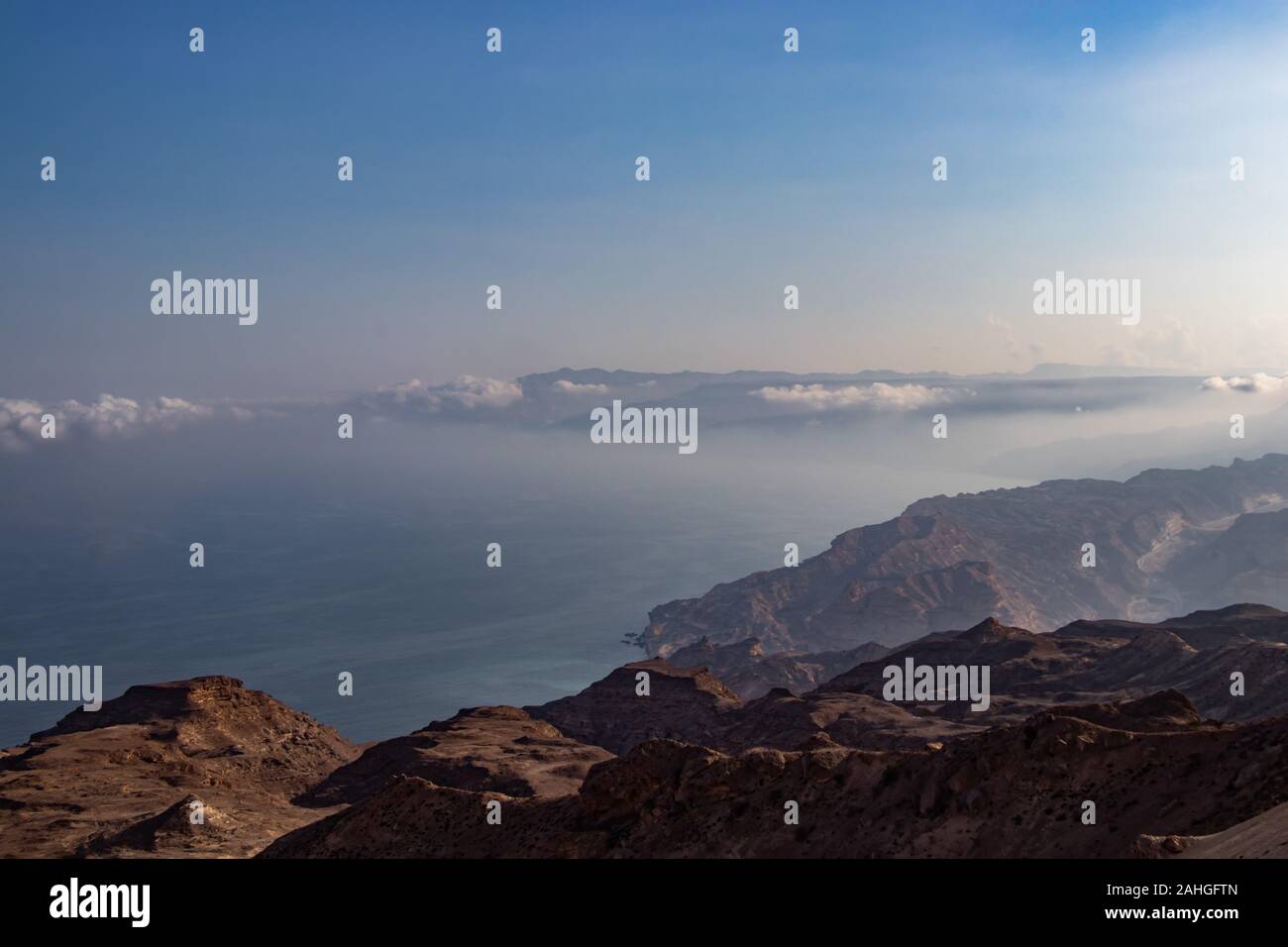 view through Canyon to the ocean Stock Photo - Alamy