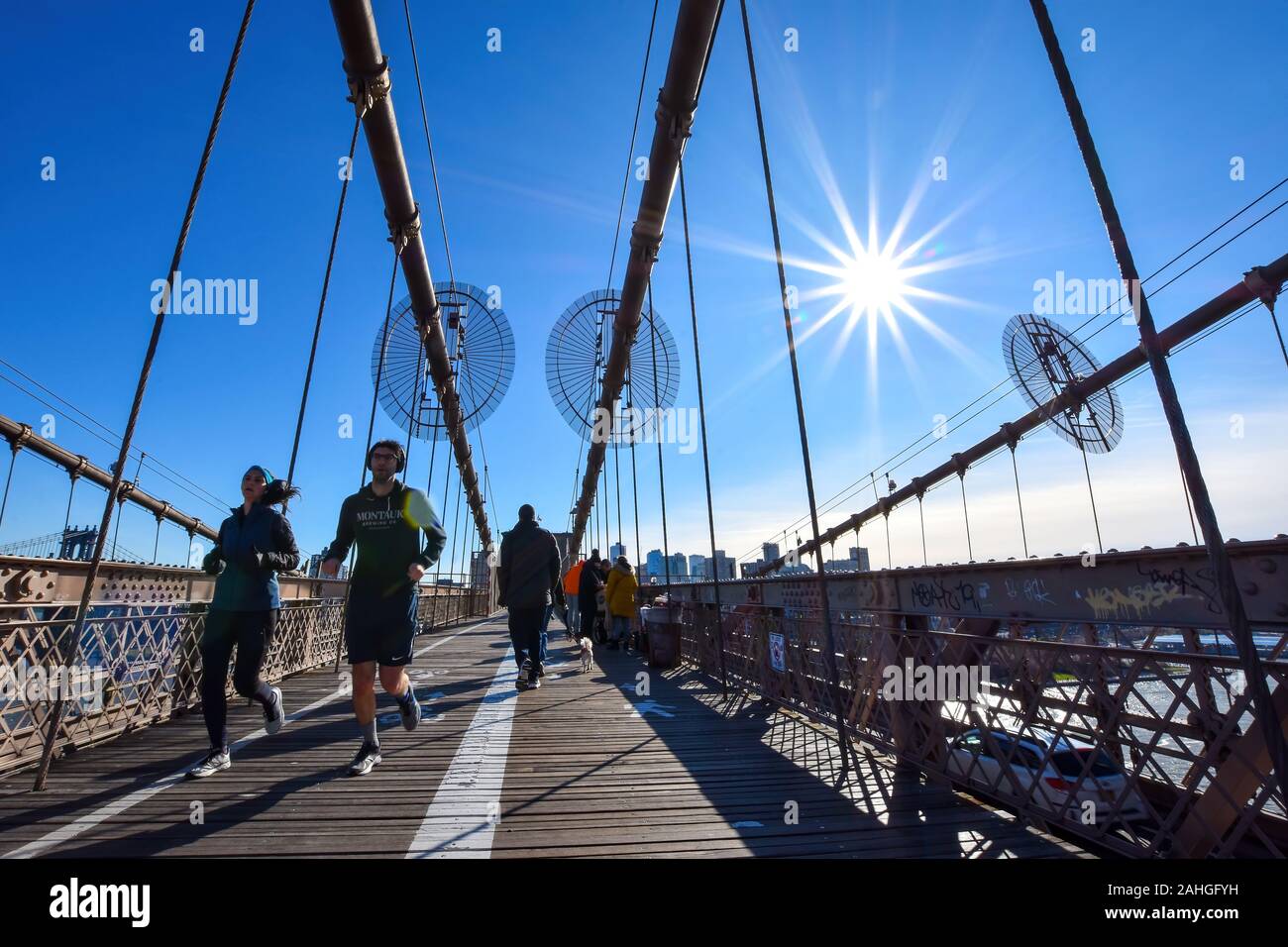 New York, NY, USA - November 2019. New York experience. Walking on ...