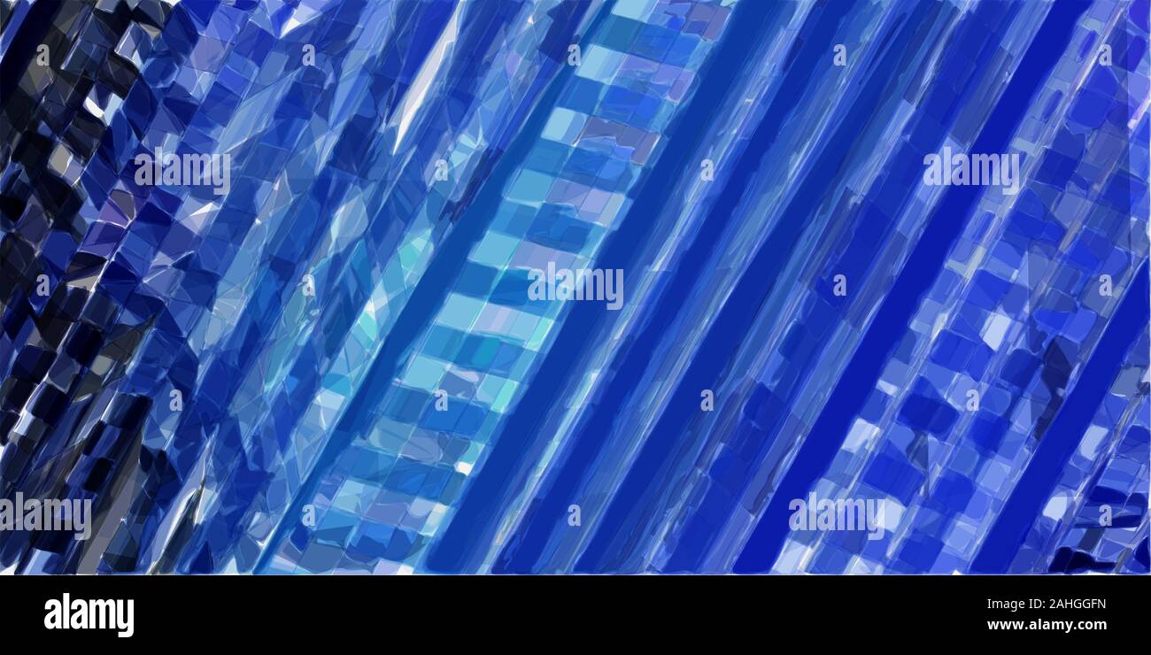 futuristic modern stripes art with strong blue, very dark blue and ...