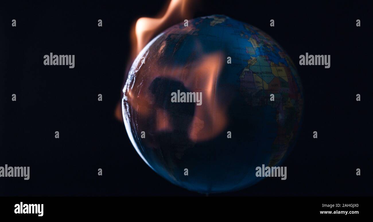 Earth environmental or nuclear war destruction and disaster concept ...