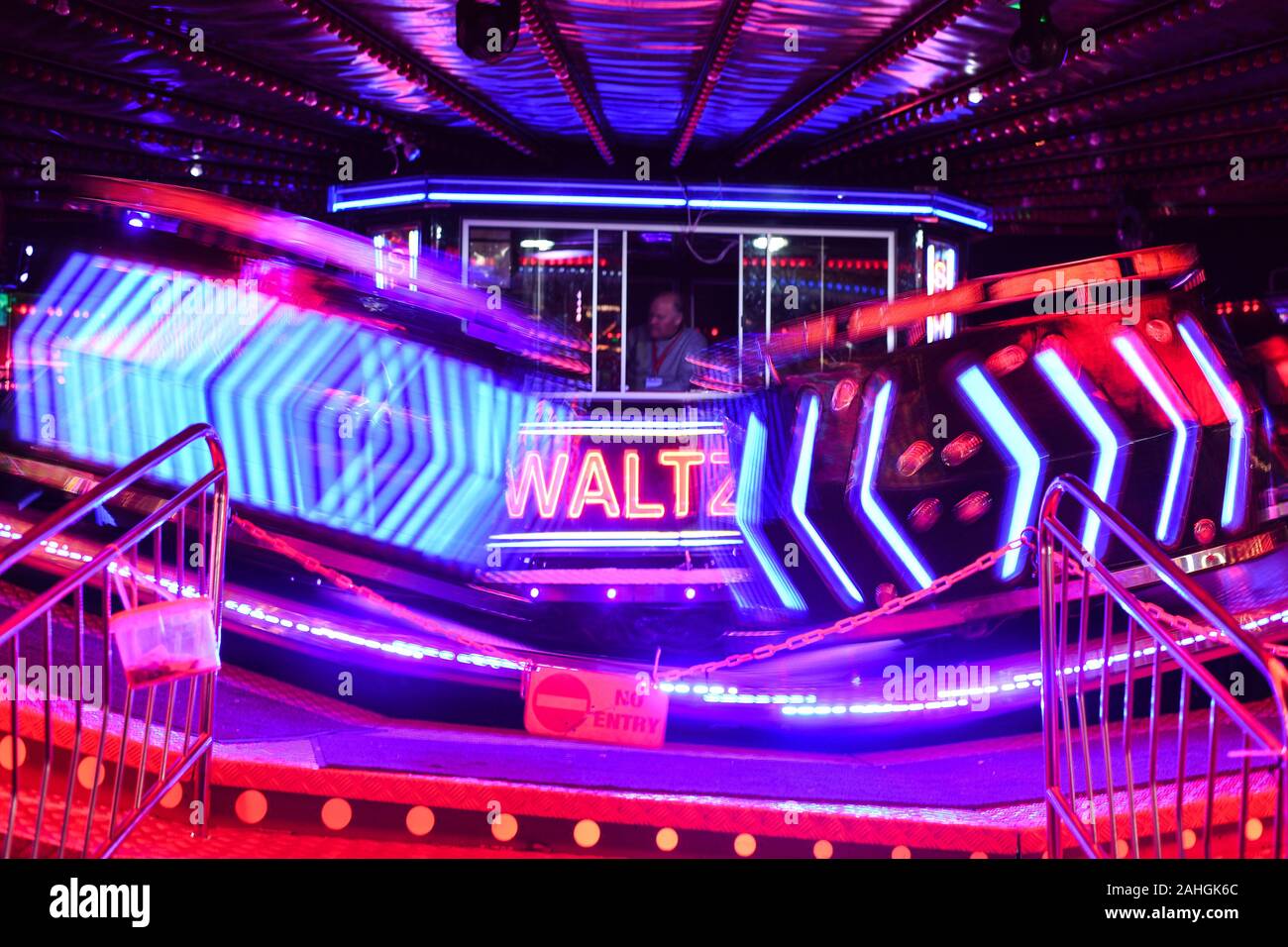 Visitors enjoy the rides at Winter Wonderland in Hyde Park, London ...