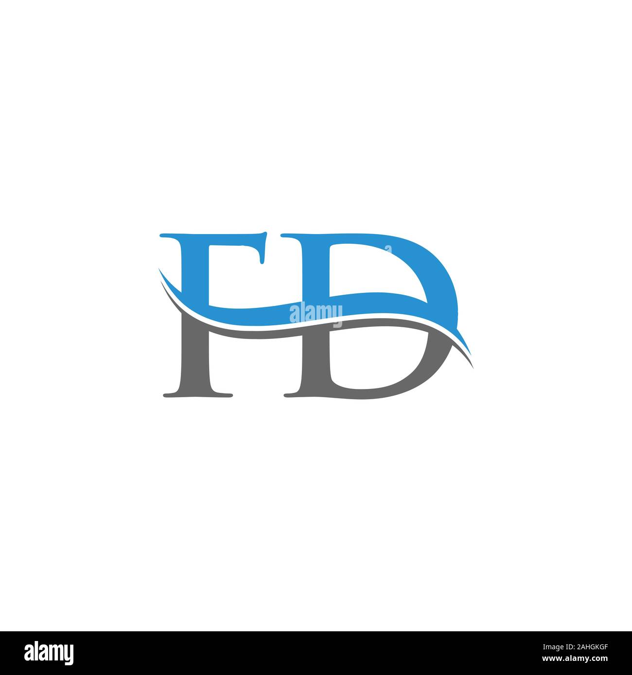 FD letter Type Logo Design vector Template. Abstract Letter FD logo ...
