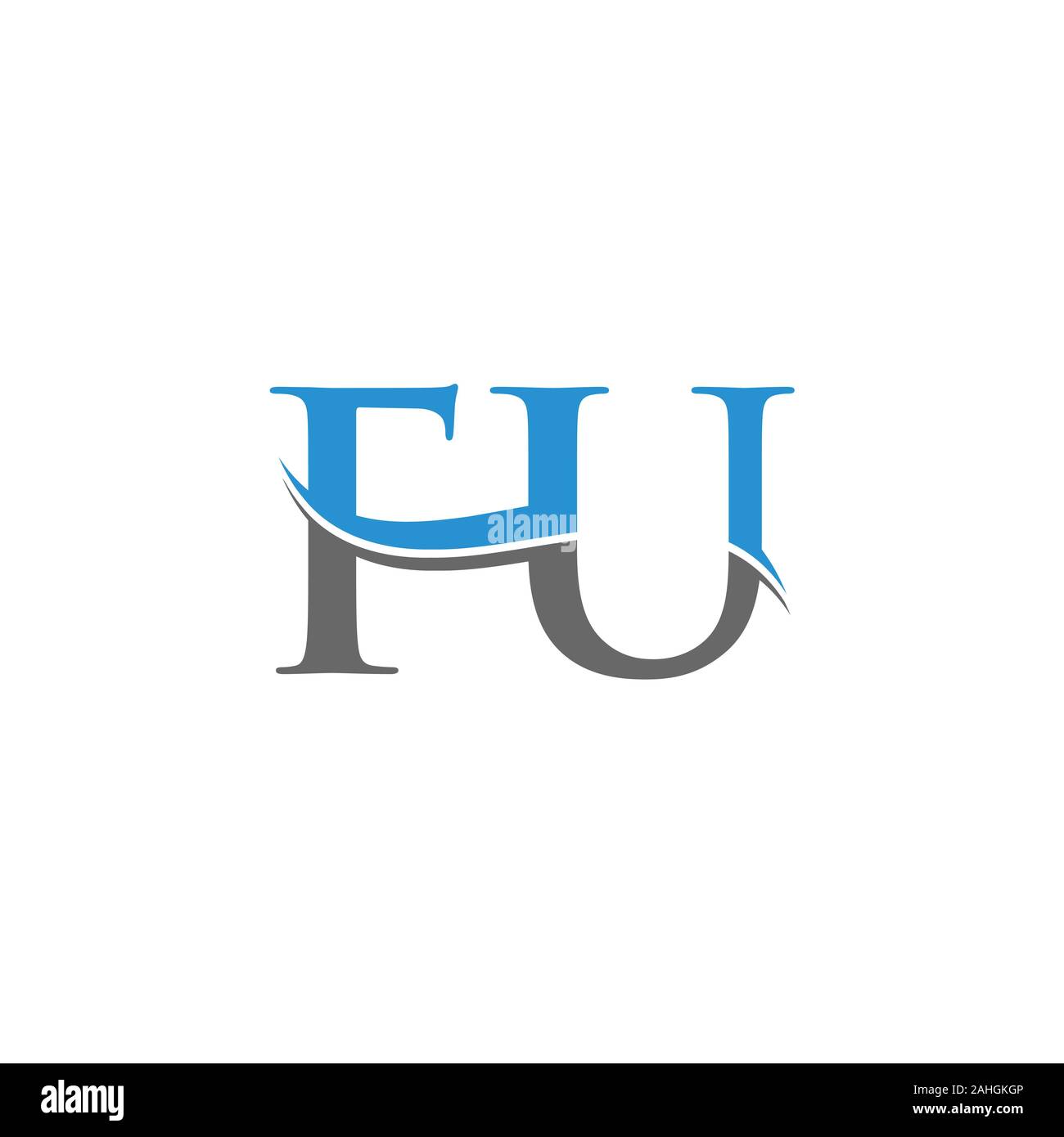 FU letter Type Logo Design vector Template. Abstract Letter FU logo ...