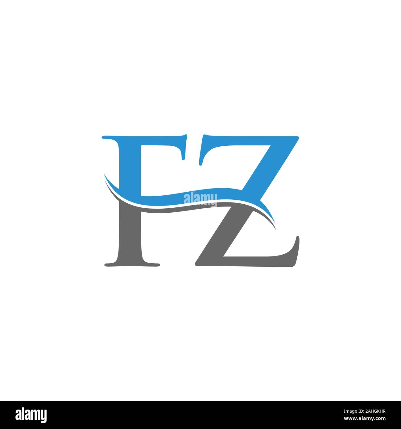 FZ letter Type Logo Design vector Template. Abstract Letter FZ logo ...