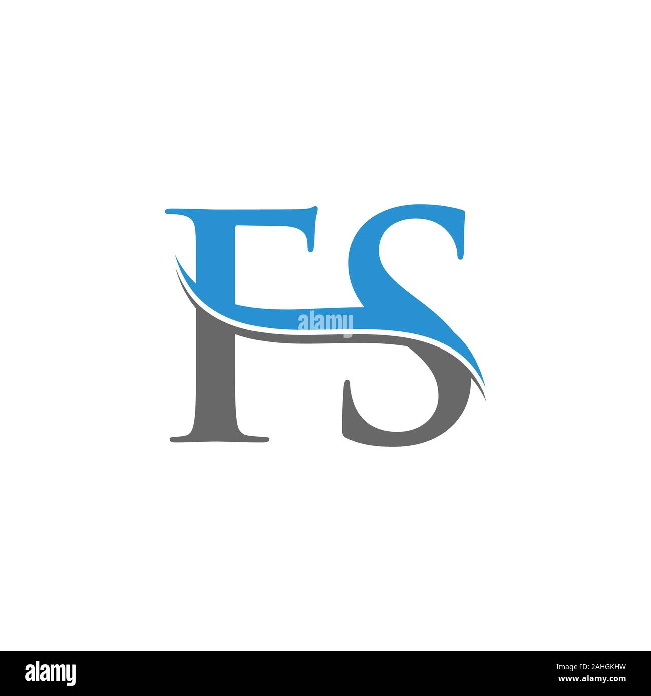 FS letter Type Logo Design vector Template. Abstract Letter FS logo ...