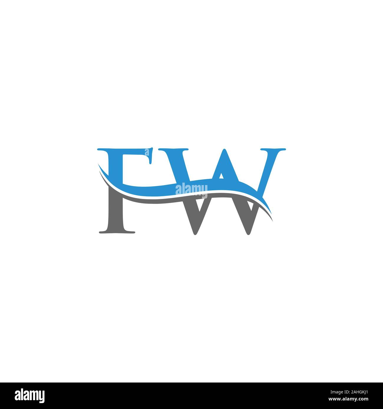 FW letter Type Logo Design vector Template. Abstract Letter FW logo ...