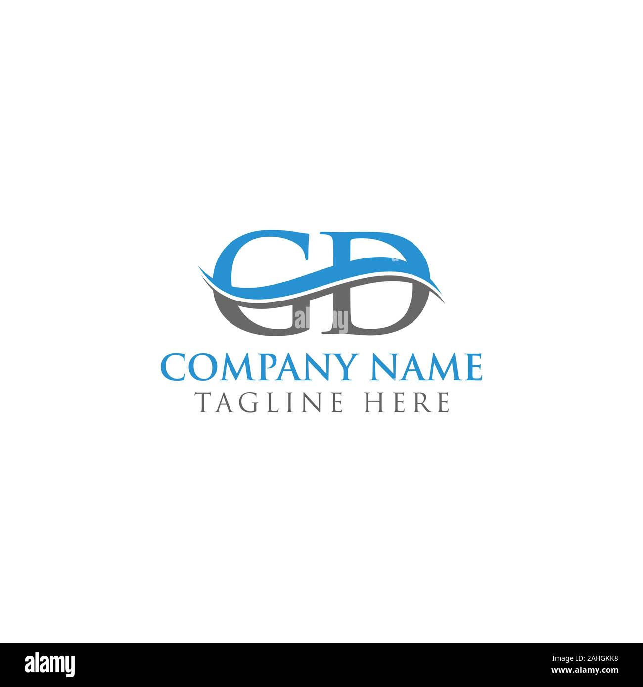 GD letter Type Logo Design vector Template. Abstract Letter GD logo ...