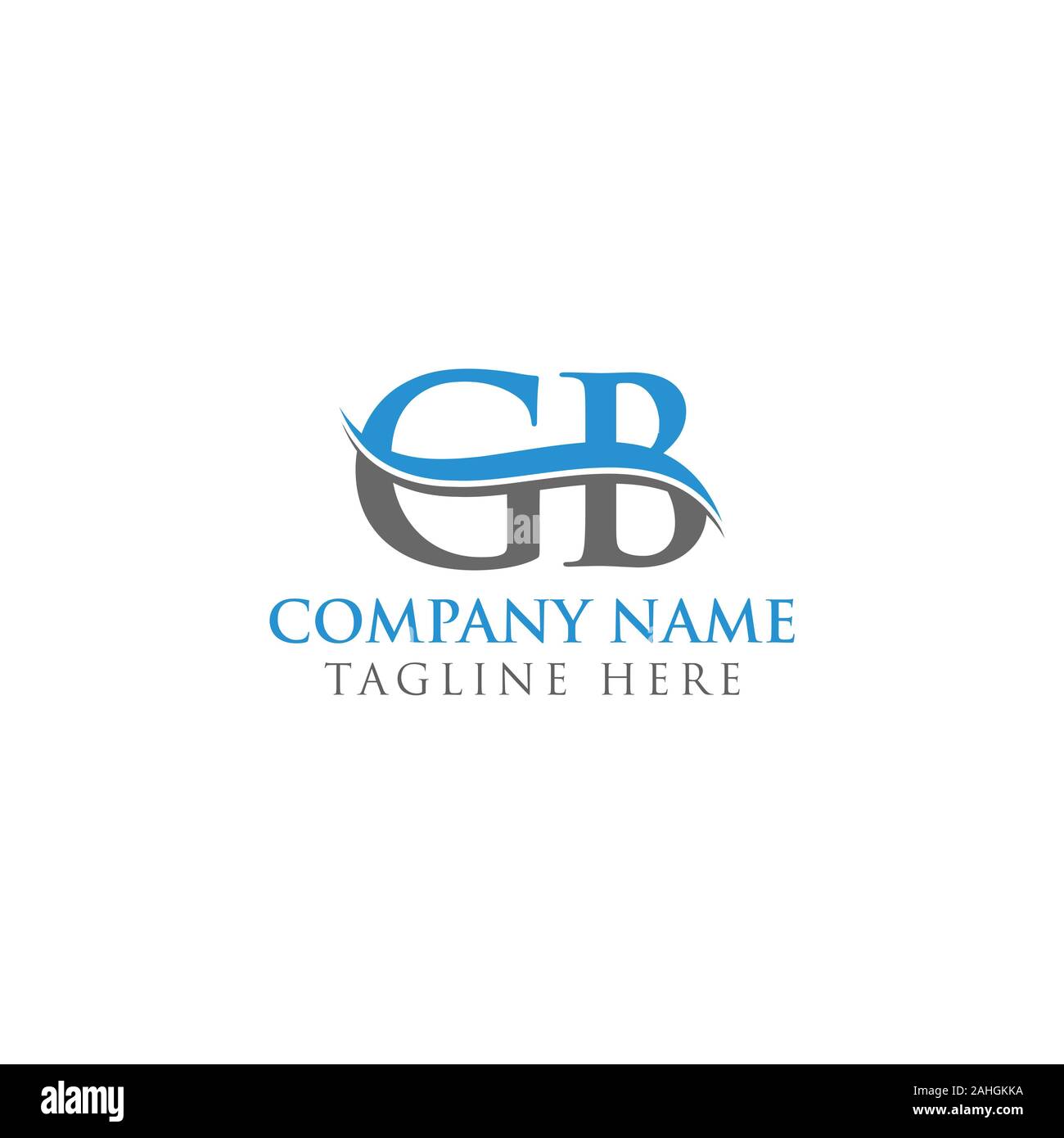 GB letter Type Logo Design vector Template. Abstract Letter GB logo ...