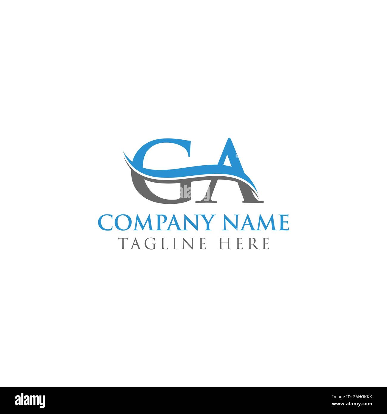 GA letter Type Logo Design vector Template. Abstract Letter GA logo ...
