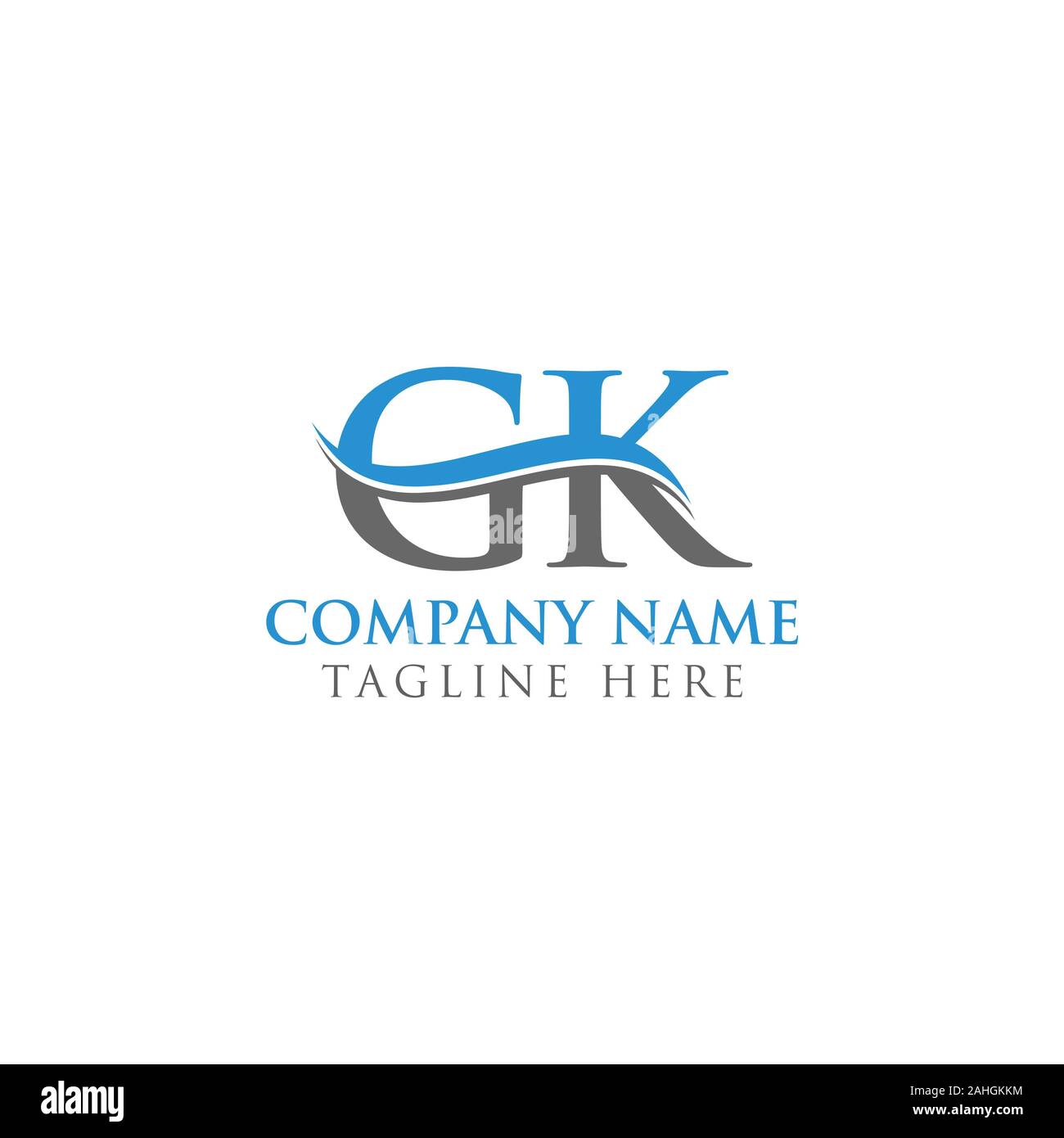 GK letter Type Logo Design vector Template. Abstract Letter GK logo ...