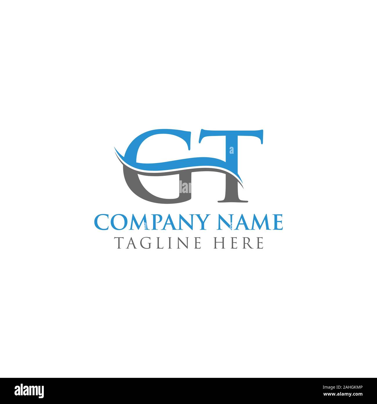 GT letter Type Logo Design vector Template. Abstract Letter GT logo ...