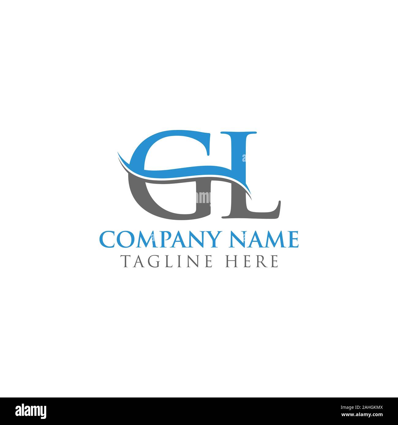 GL letter Type Logo Design vector Template. Abstract Letter GL logo ...