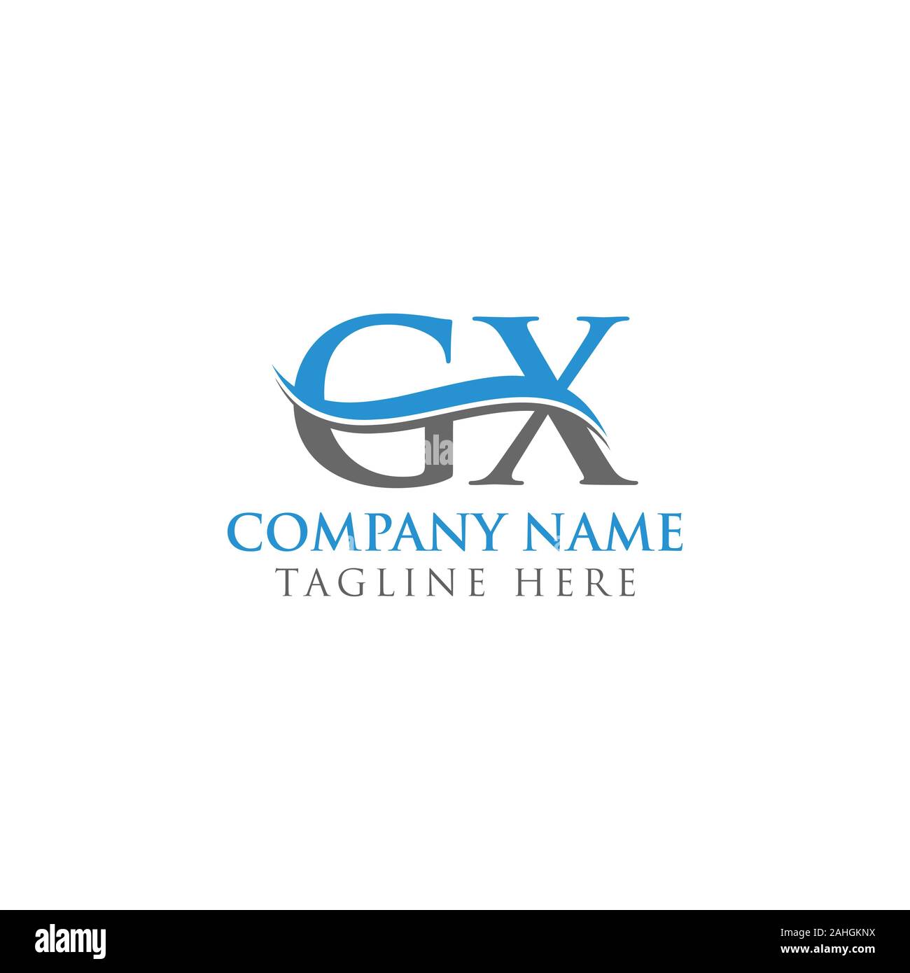 GX letter Type Logo Design vector Template. Abstract Letter GX logo ...