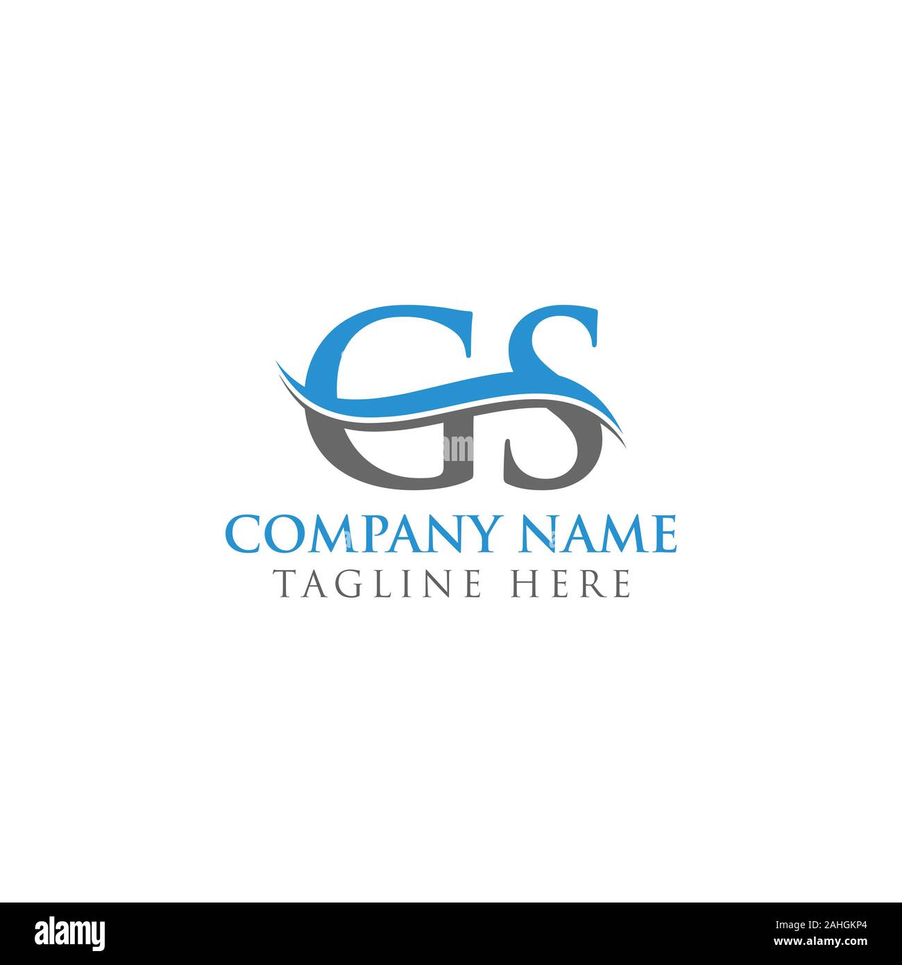 GS letter Type Logo Design vector Template. Abstract Letter GS logo ...
