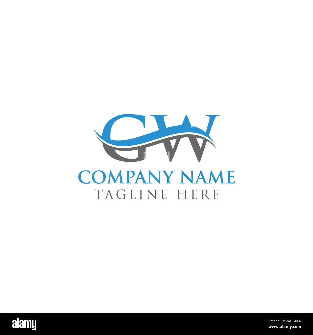 GW letter Type Logo Design vector Template. Abstract Letter GW logo ...