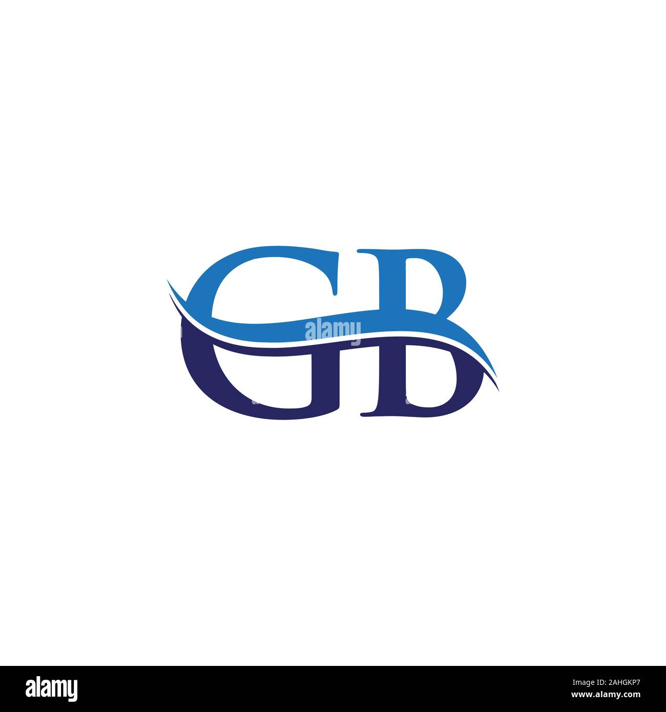 GB letter Type Logo Design vector Template. Abstract Letter GB logo ...