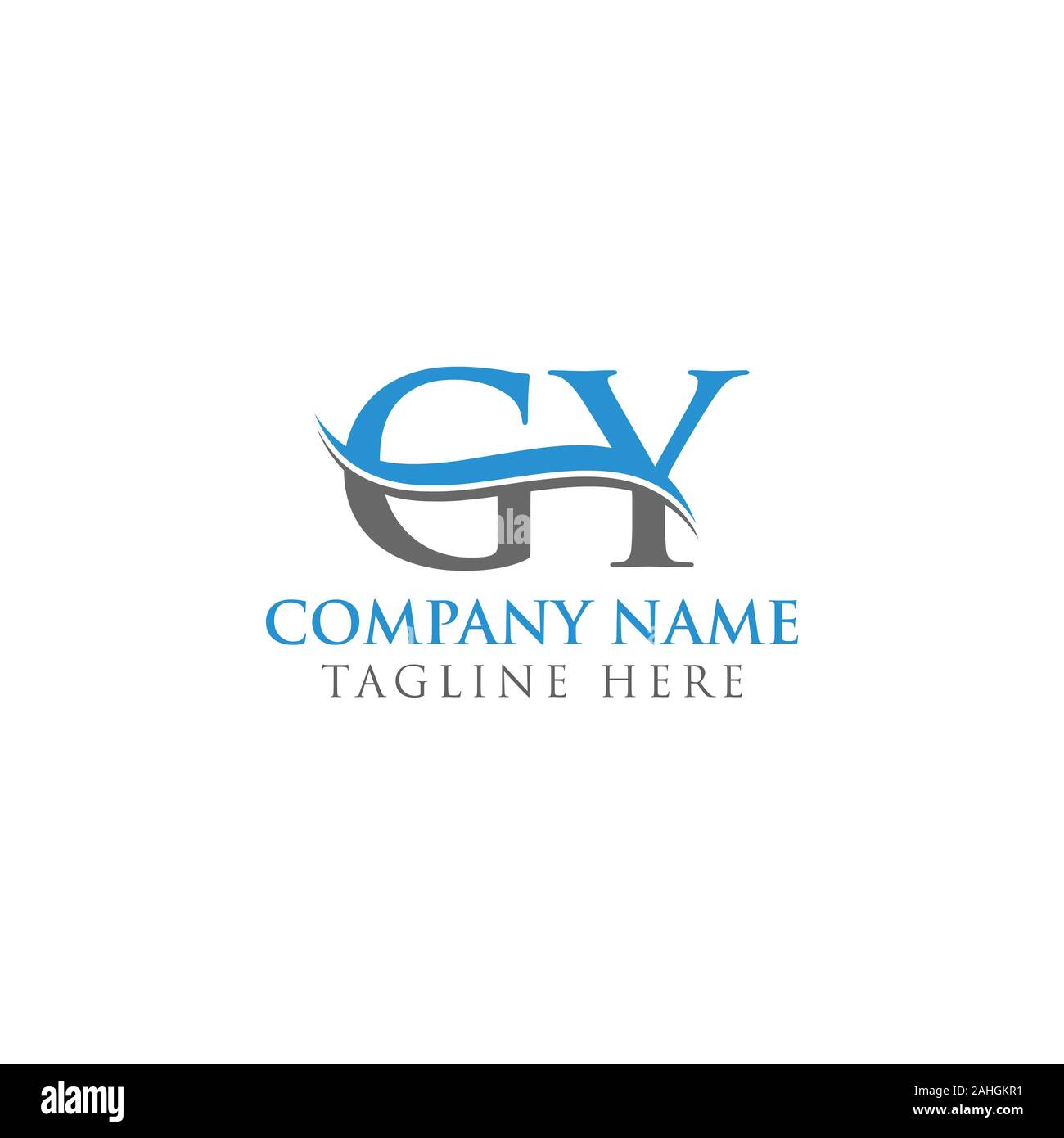 GY letter Type Logo Design vector Template. Abstract Letter GY logo ...