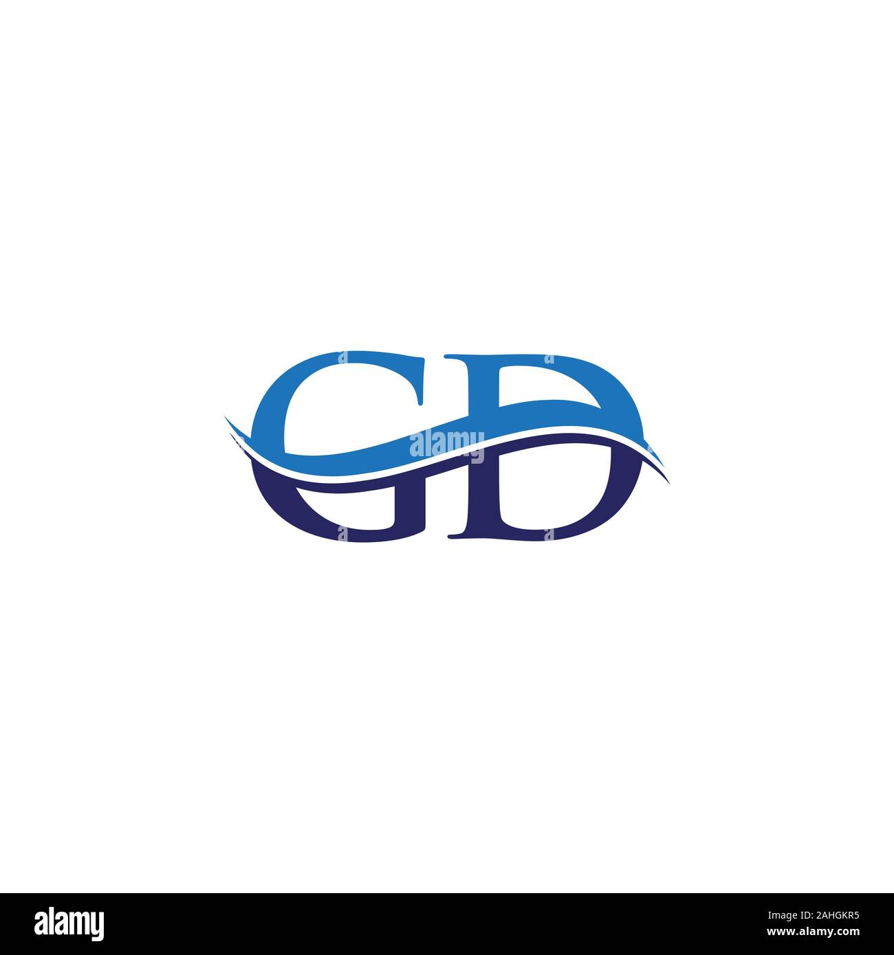 GD letter Type Logo Design vector Template. Abstract Letter GD logo ...