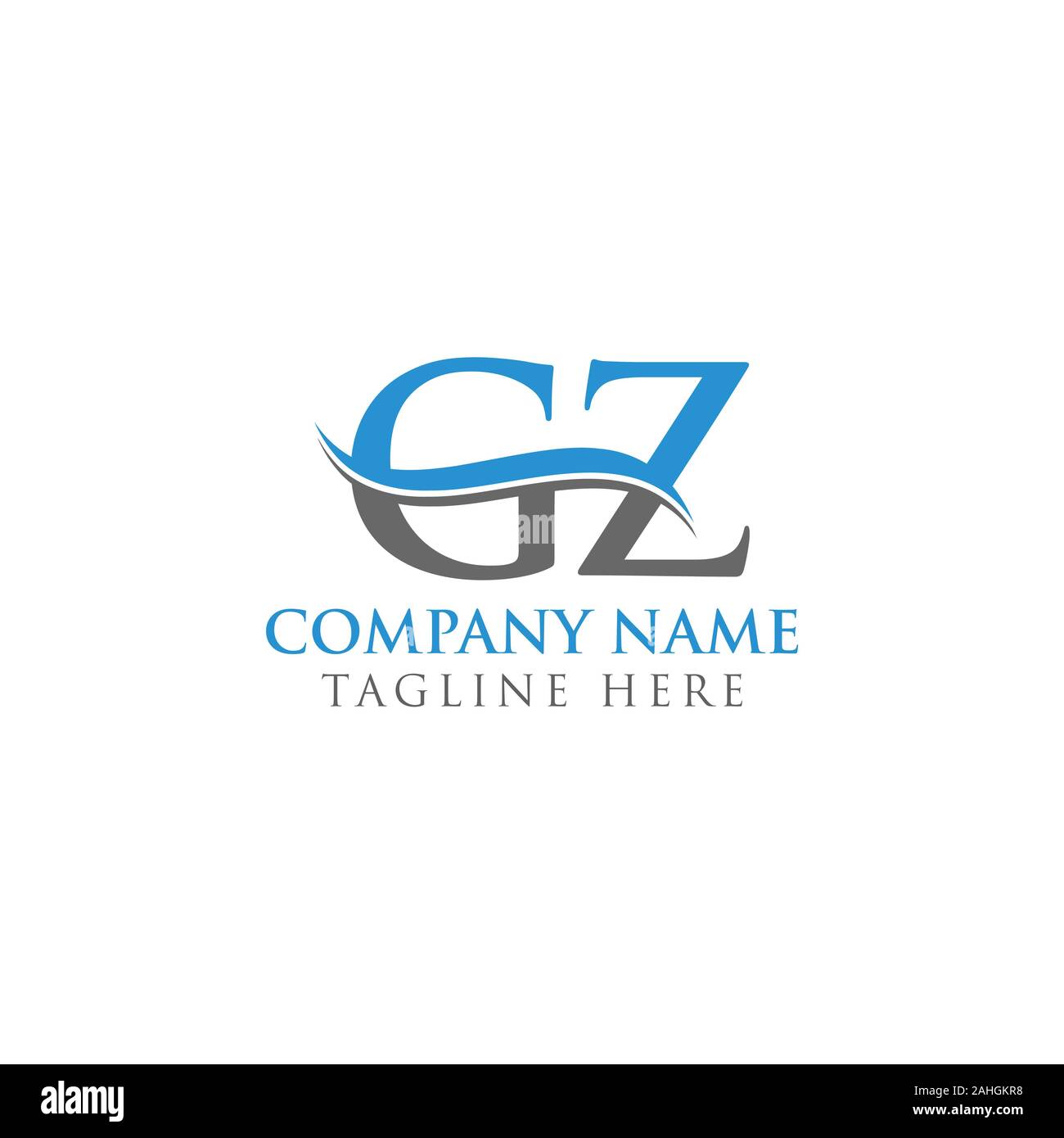 GZ letter Type Logo Design vector Template. Abstract Letter GZ logo ...