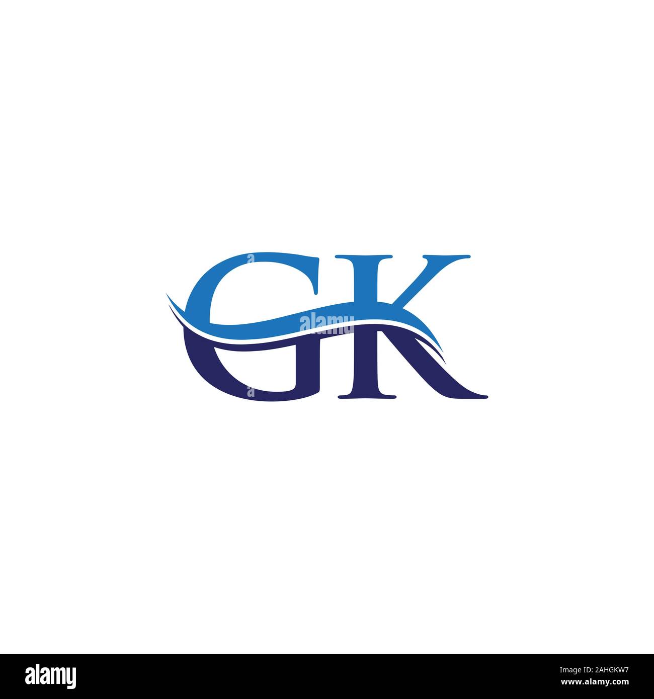 Gk Letter Type Logo Design Vector Template Abstract Letter Gk Logo