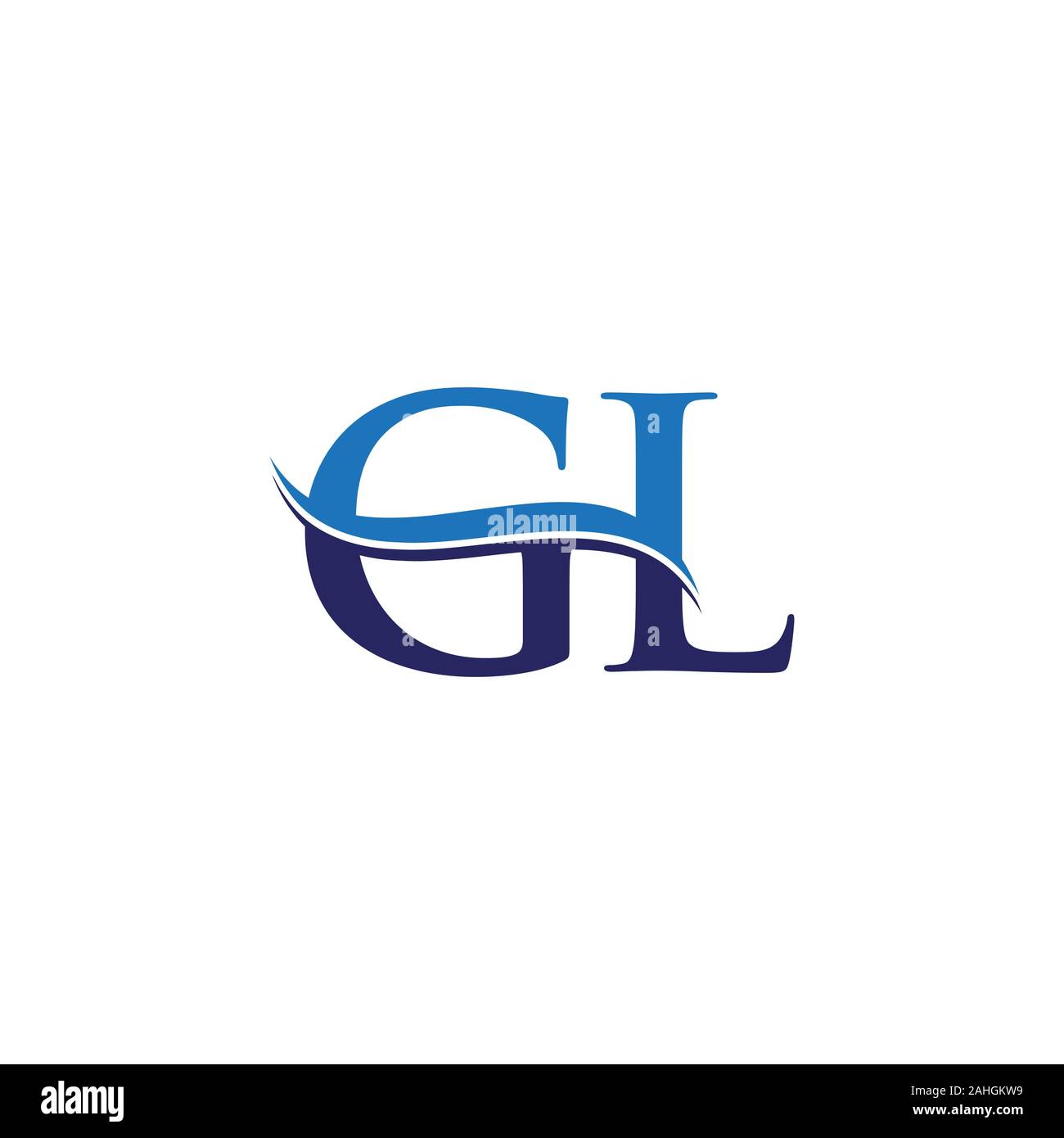 GL letter Type Logo Design vector Template. Abstract Letter GL logo ...