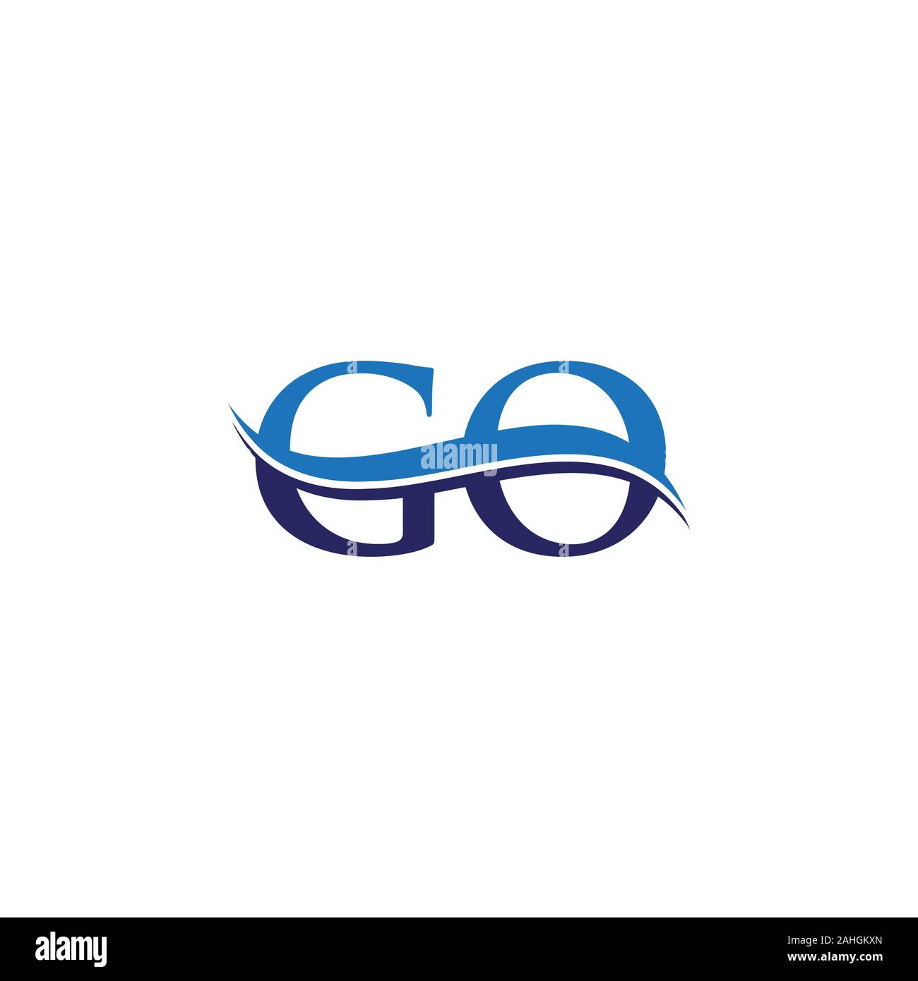 GO letter Type Logo Design vector Template. Abstract Letter GO logo ...