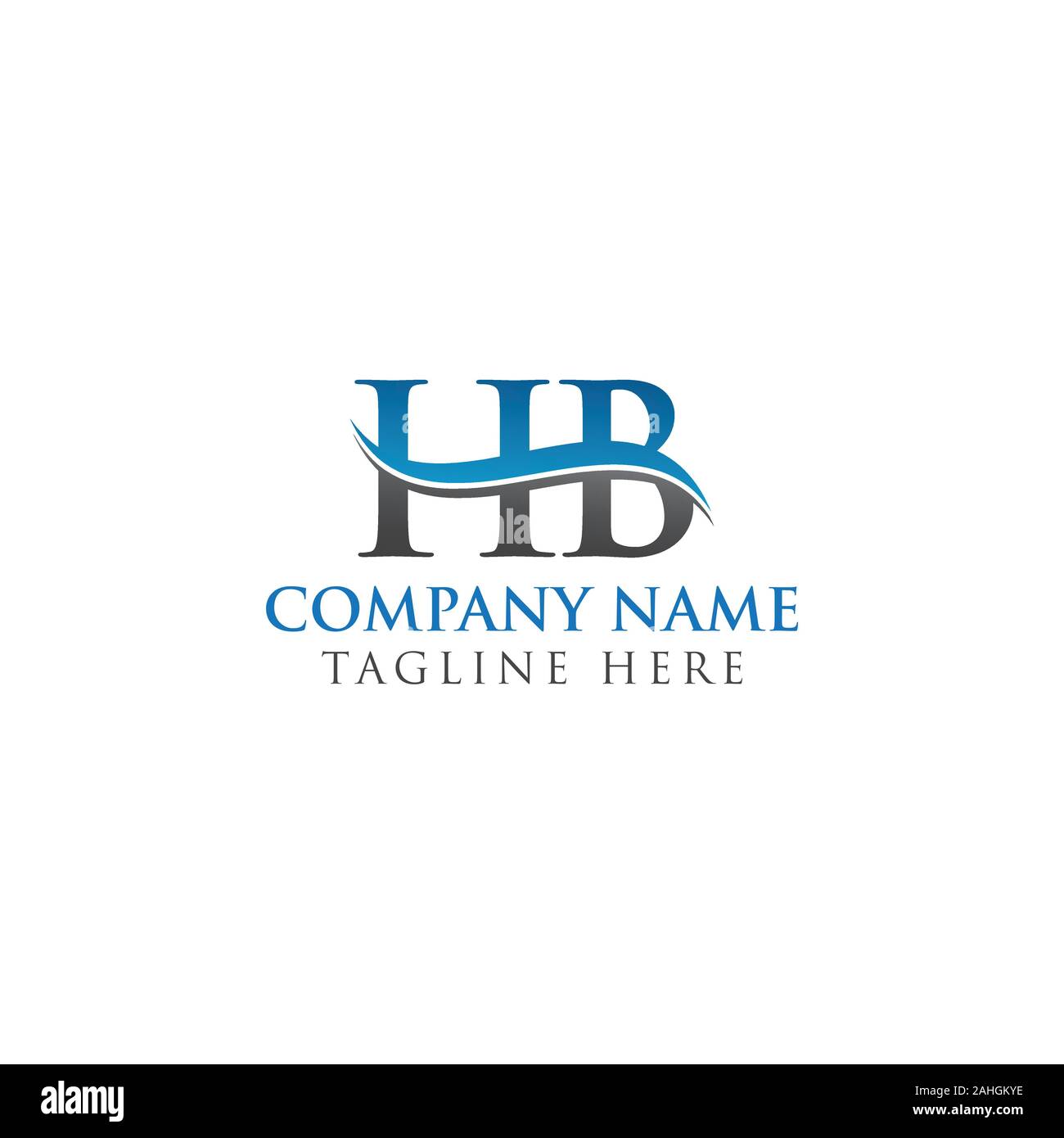 HB letter Type Logo Design vector Template. Abstract Letter HB logo ...