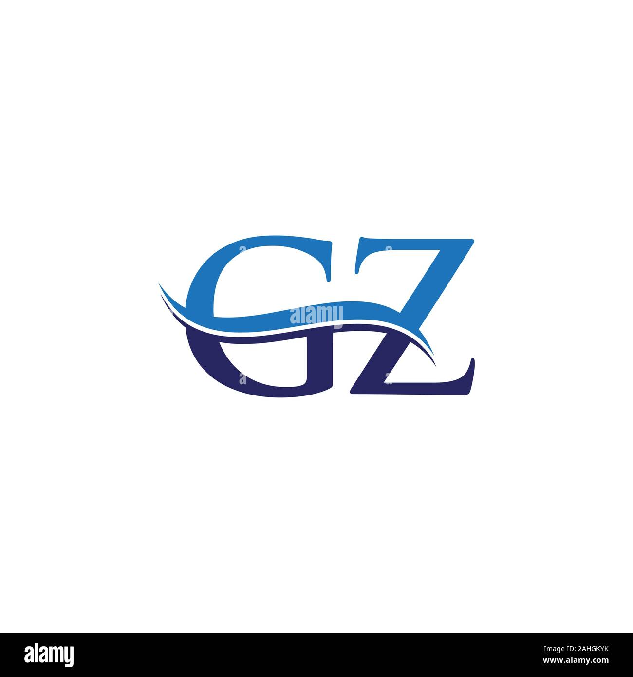 GZ letter Type Logo Design vector Template. Abstract Letter GZ logo ...