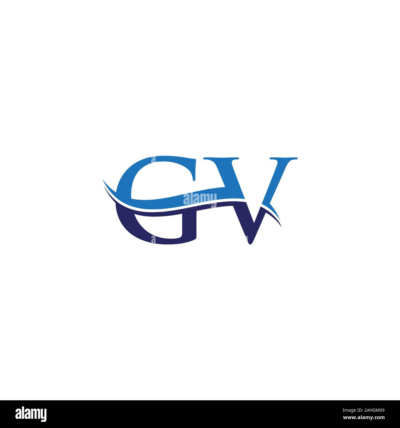 GV letter Type Logo Design vector Template. Abstract Letter GV logo ...