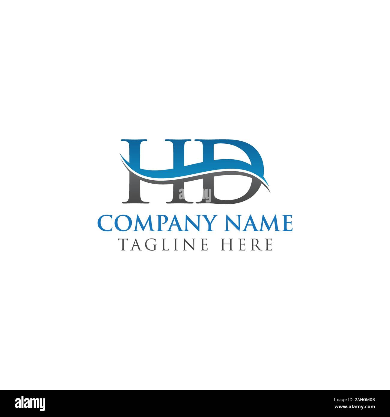 HD letter Type Logo Design vector Template. Abstract Letter HD logo ...