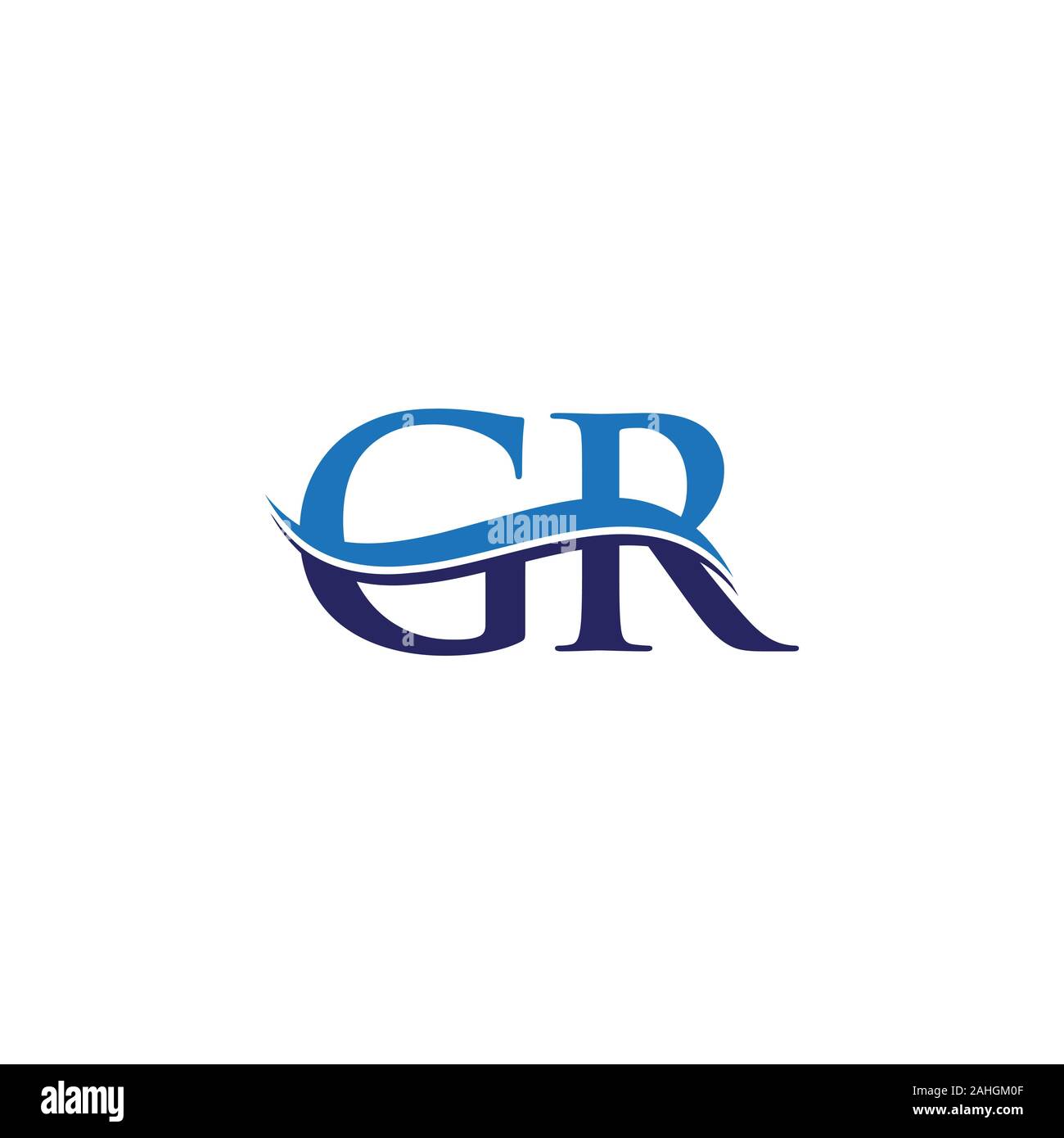 GR letter Type Logo Design vector Template. Abstract Letter GR logo ...