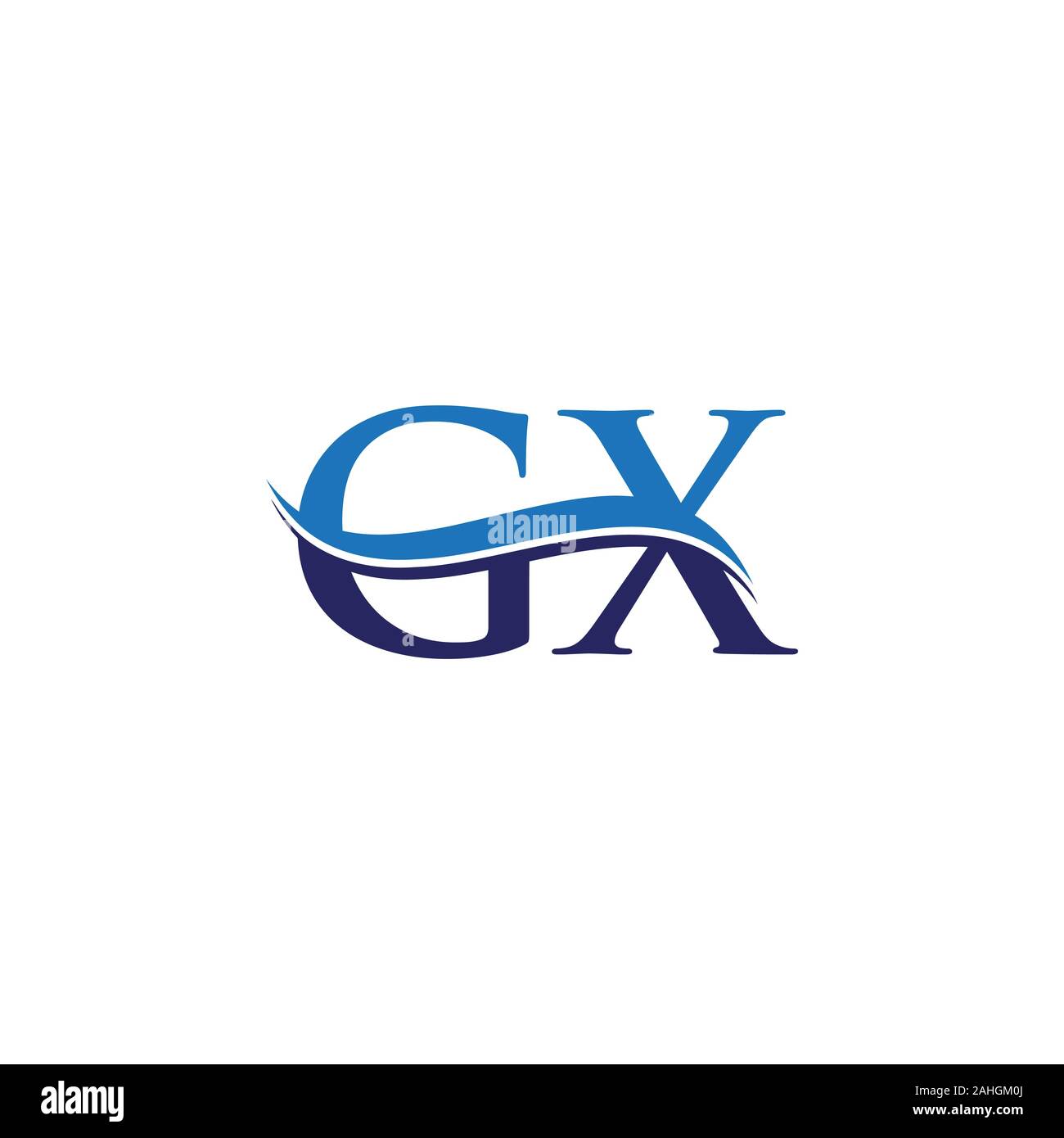 GX letter Type Logo Design vector Template. Abstract Letter GX logo ...