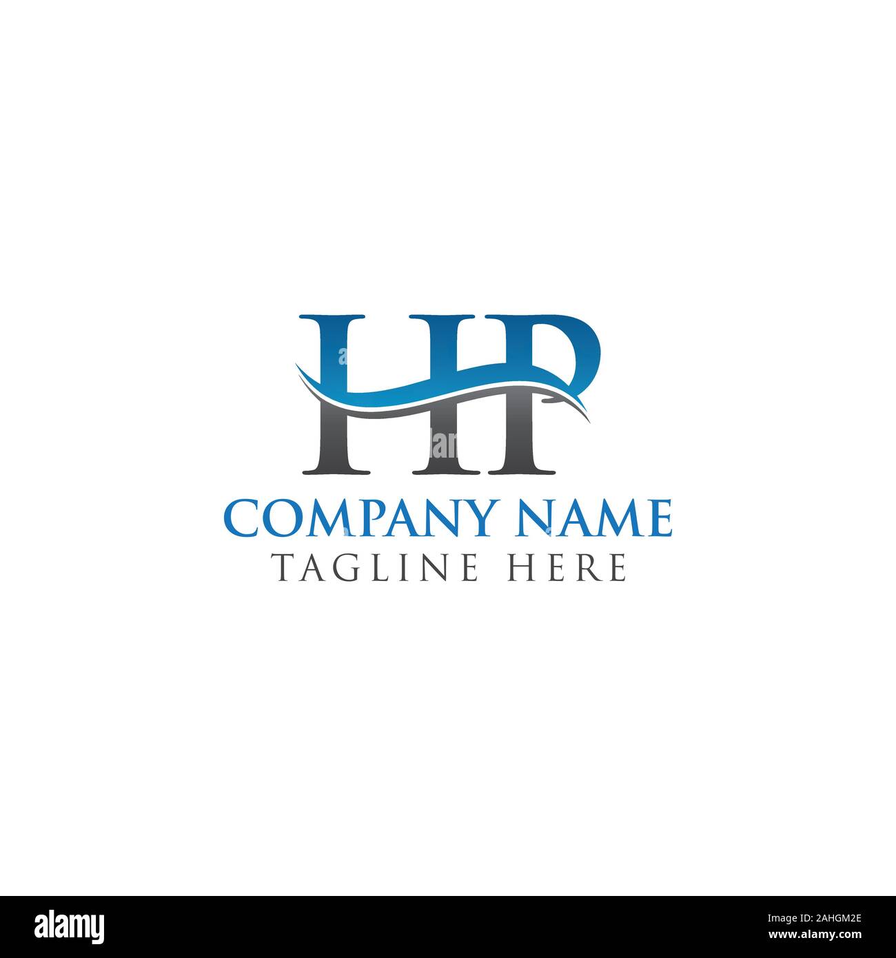 HP letter Type Logo Design vector Template. Abstract Letter HP logo ...