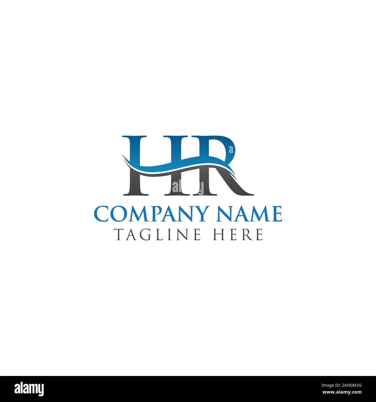 HR letter Type Logo Design vector Template. Abstract Letter HR logo ...