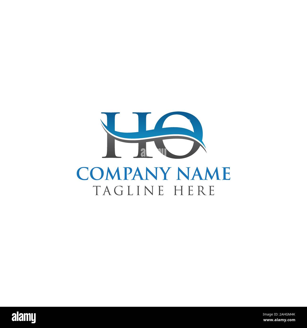 HO letter Type Logo Design vector Template. Abstract Letter HO logo ...