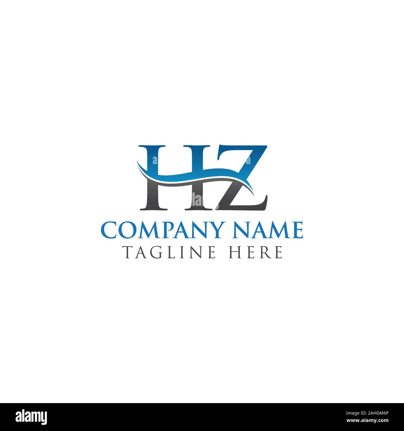 HZ letter Type Logo Design vector Template. Abstract Letter HZ logo ...