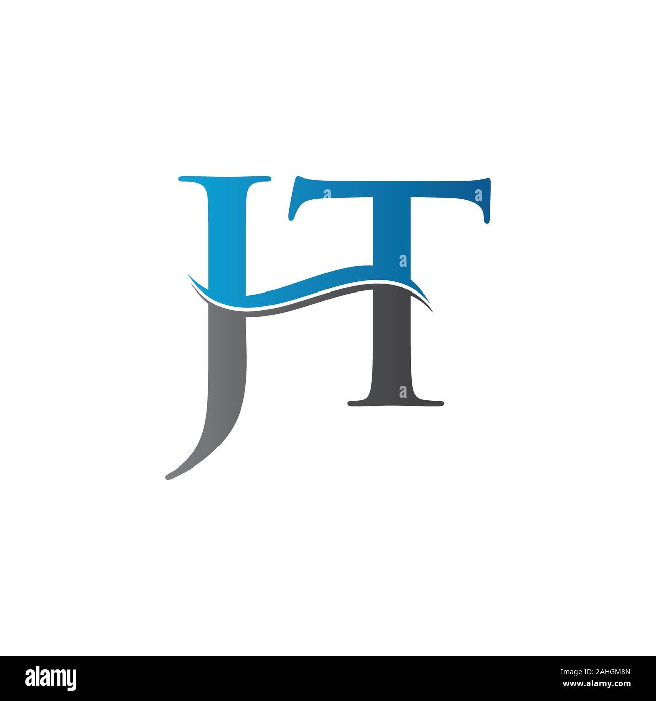 JT letter Type Logo Design vector Template. Abstract Letter JT logo ...