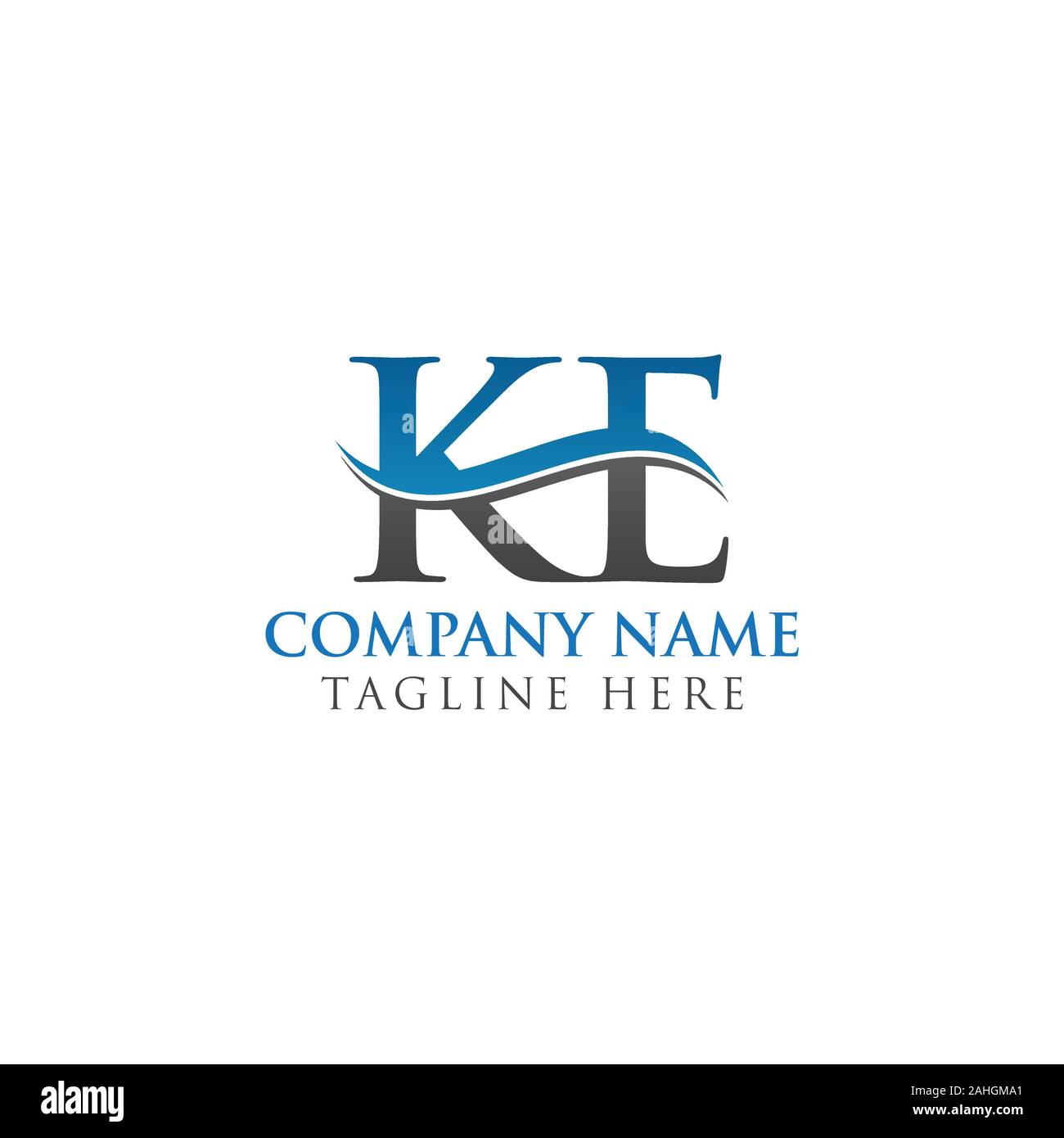 Initial KE letter Logo Design vector Template. Abstract Letter KE logo ...