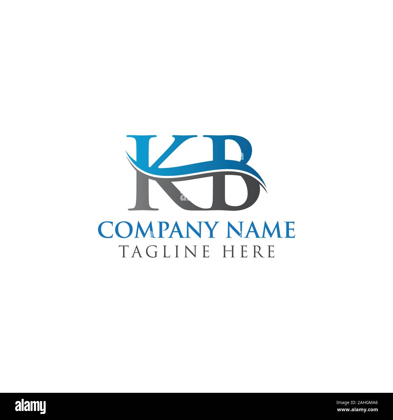 Initial KB letter Type Logo Design vector Template. Abstract Letter KB ...